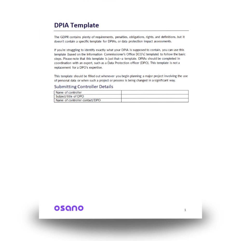 DPIA Template: Follow These Steps for Your Data Protection Impact Assessments | Osano